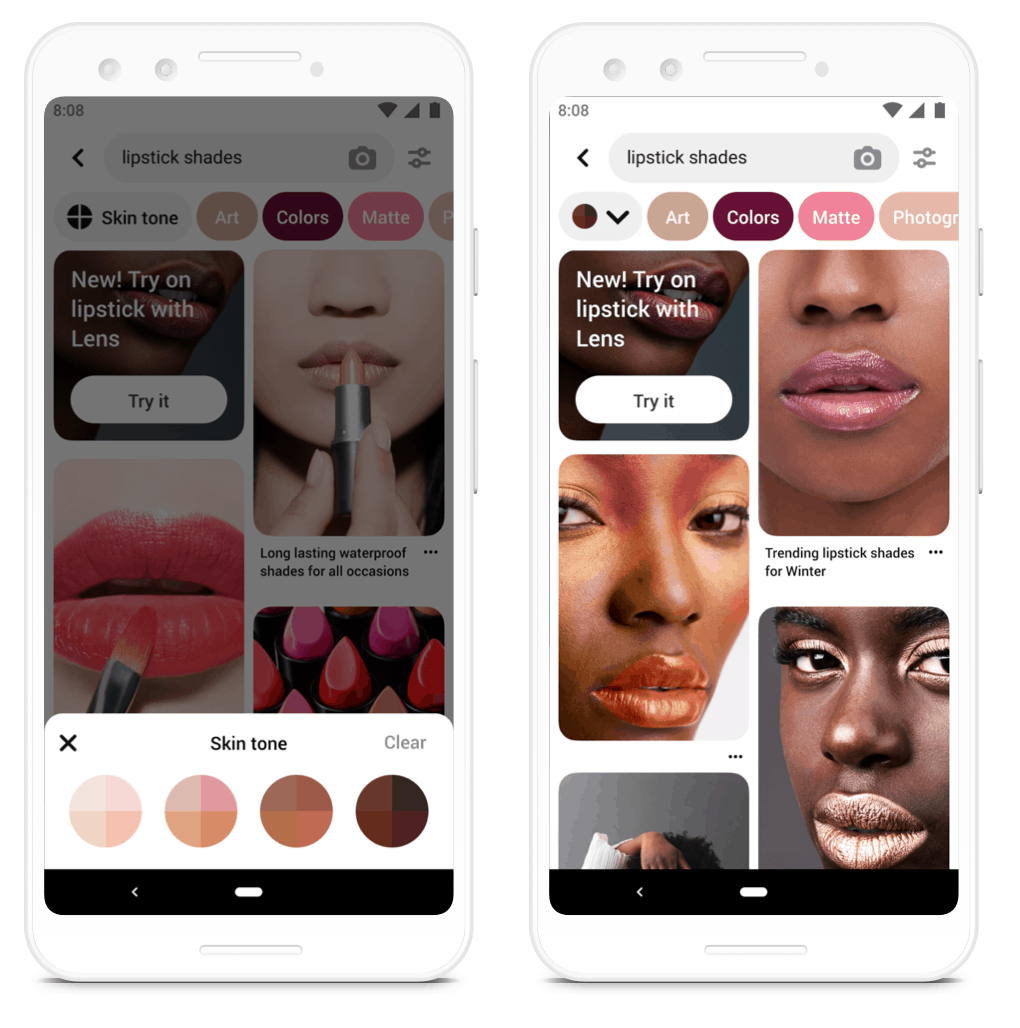 Pinterest lets shoppers virtually try on lipstick