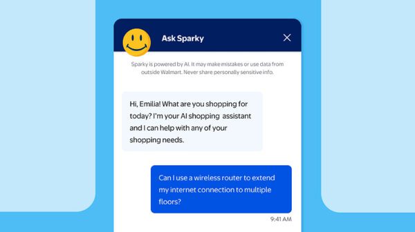 Walmart introduces its Sparky virtual assistant to new shoppers