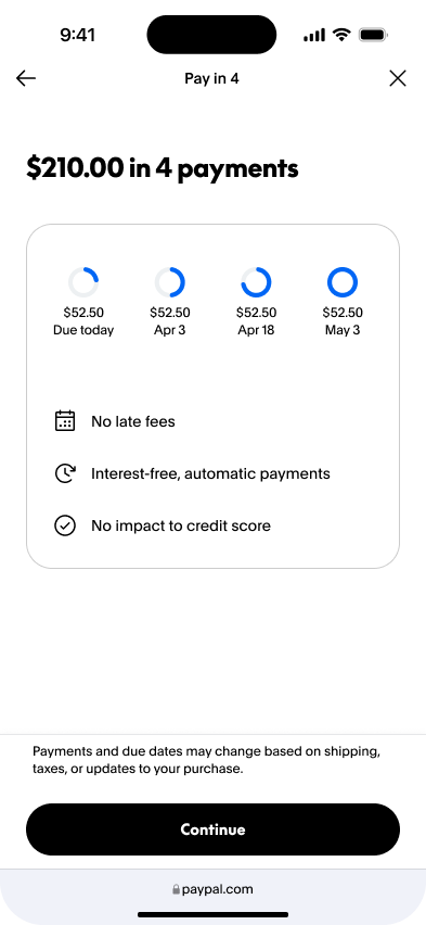 PayPal launches 'Pay in 4' service in Canada for BNPL purchases